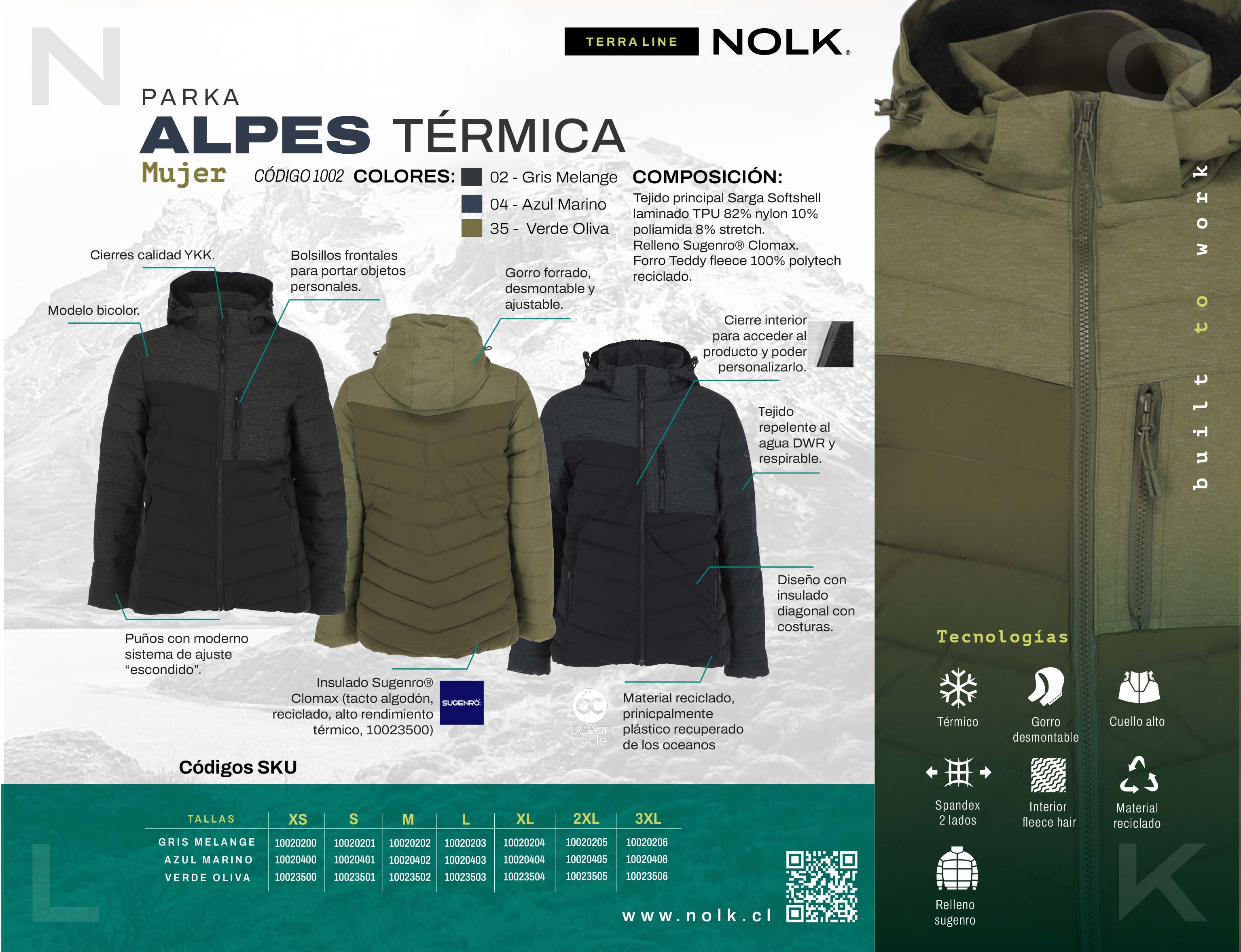 Parka Alpes Azul Marino Mujer